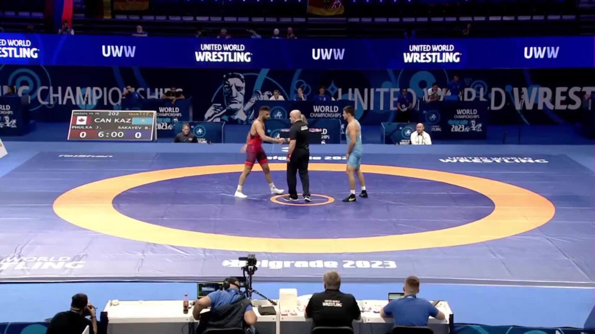 Jasmit Singh PHULKA (CAN) vs. Bolat SAKAYEV (KAZ) | Seniors World ...