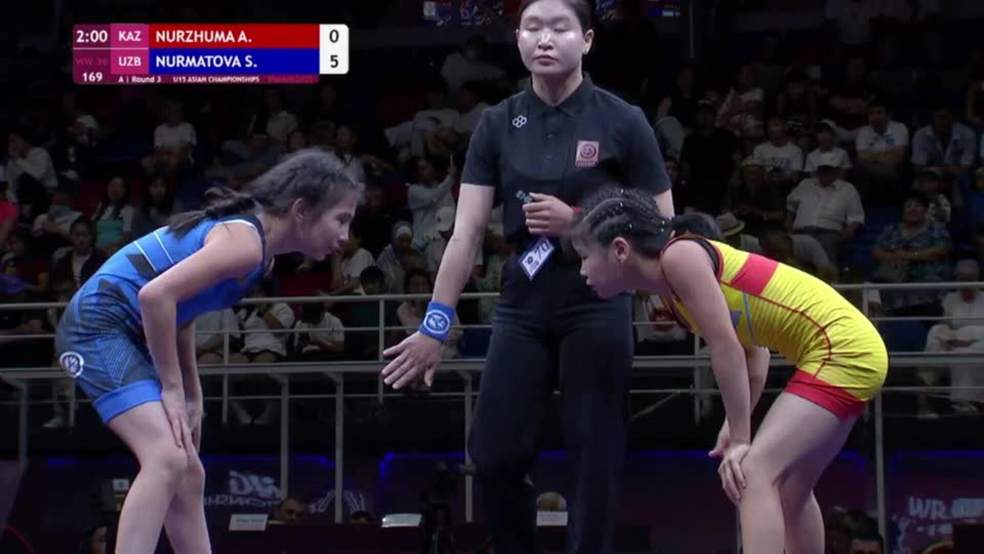 Amina NURZHUMA (KAZ) vs. Solikha NURMATOVA (UZB) | U15 ASIAN CHAMPIONSHIPS 2025 | A | Round 3 ...