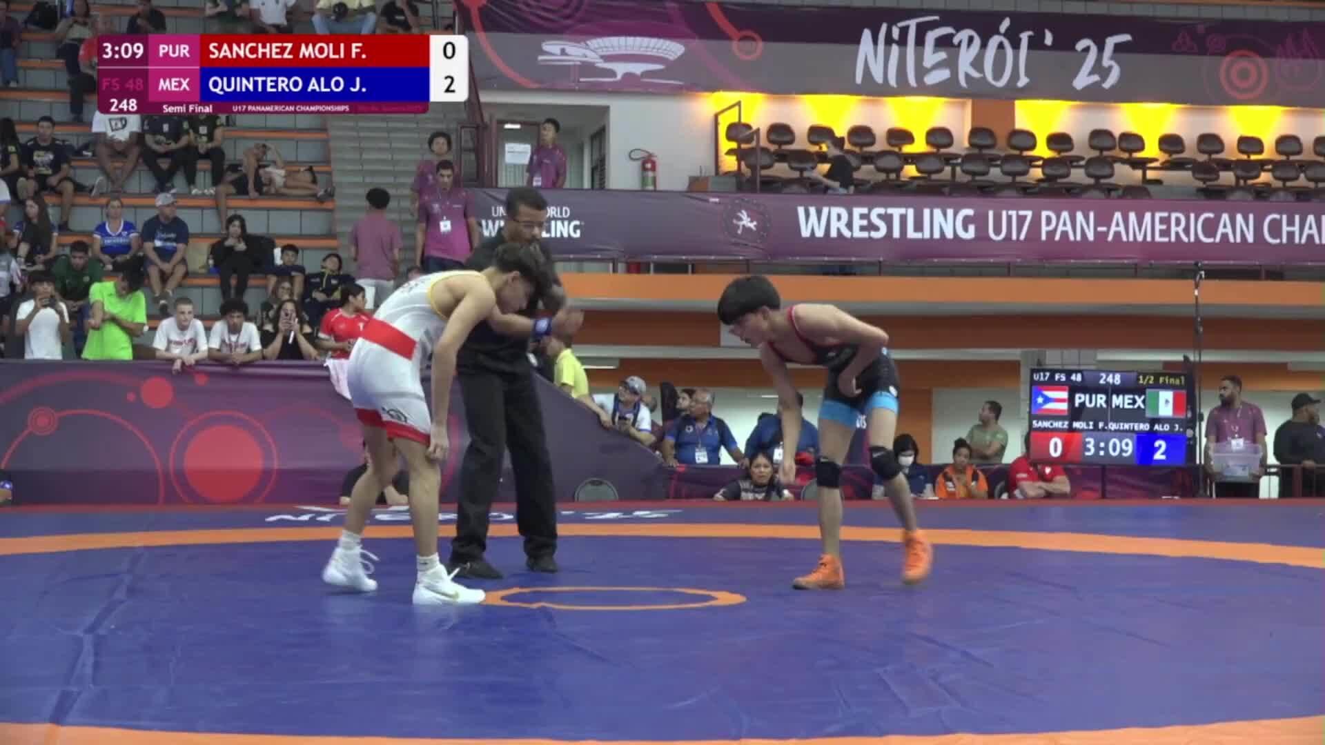 Fabian Andres SANCHEZ MOLINA (PUR) vs. Jose Cristo QUINTERO ALONSO (MEX) | U17 PANAMERICAN ...