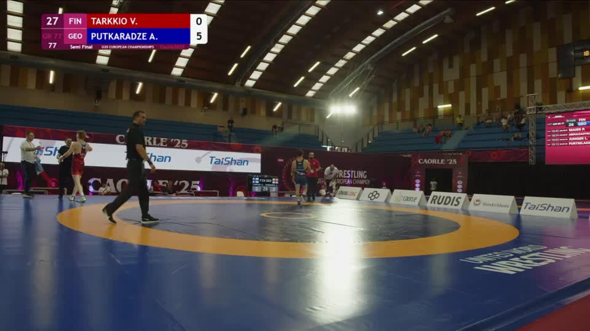 Vikke Erik TARKKIO (FIN) vs. Anri PUTKARADZE (GEO) | U20 EUROPEAN CHAMPIONSHIPS 2025 | Semi ...