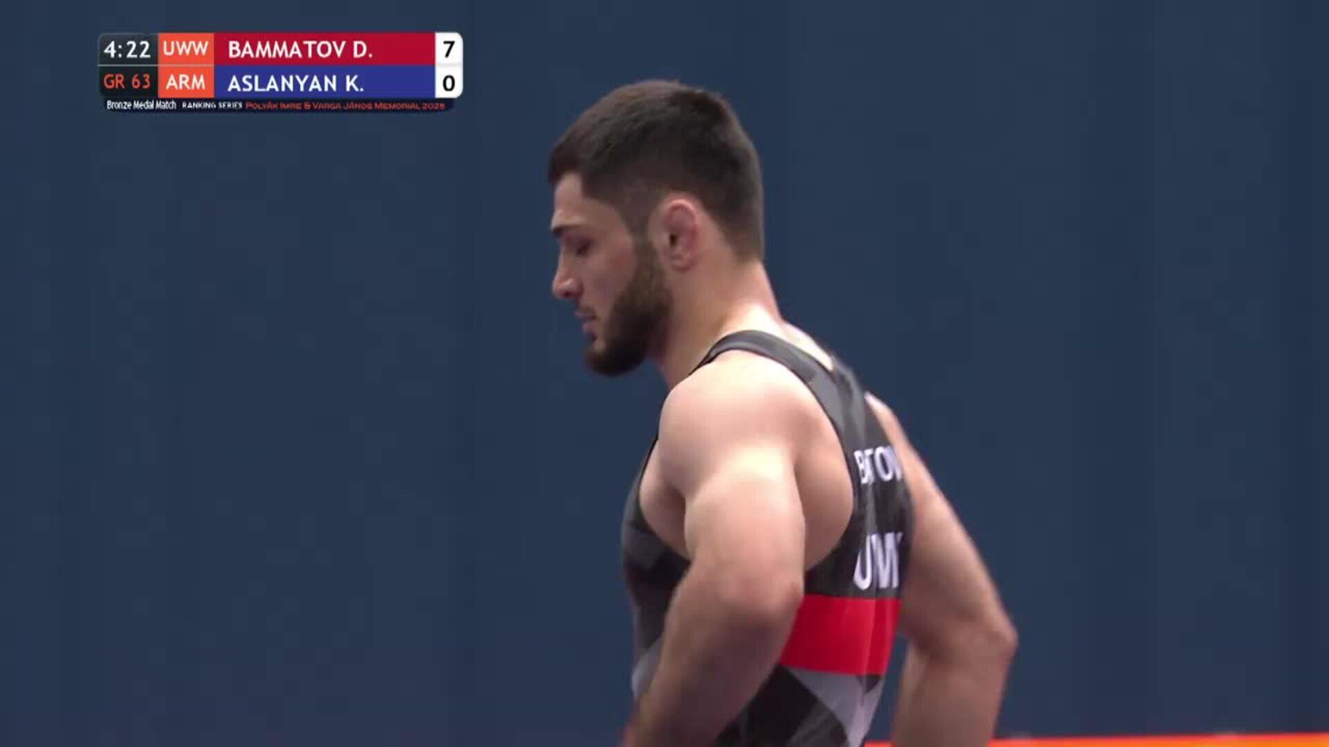 Dinislam BAMMATOV (UWW) vs. Karen ASLANYAN (ARM) | RANKING SERIES 2025 | Bronze Medal | GR 63Kg