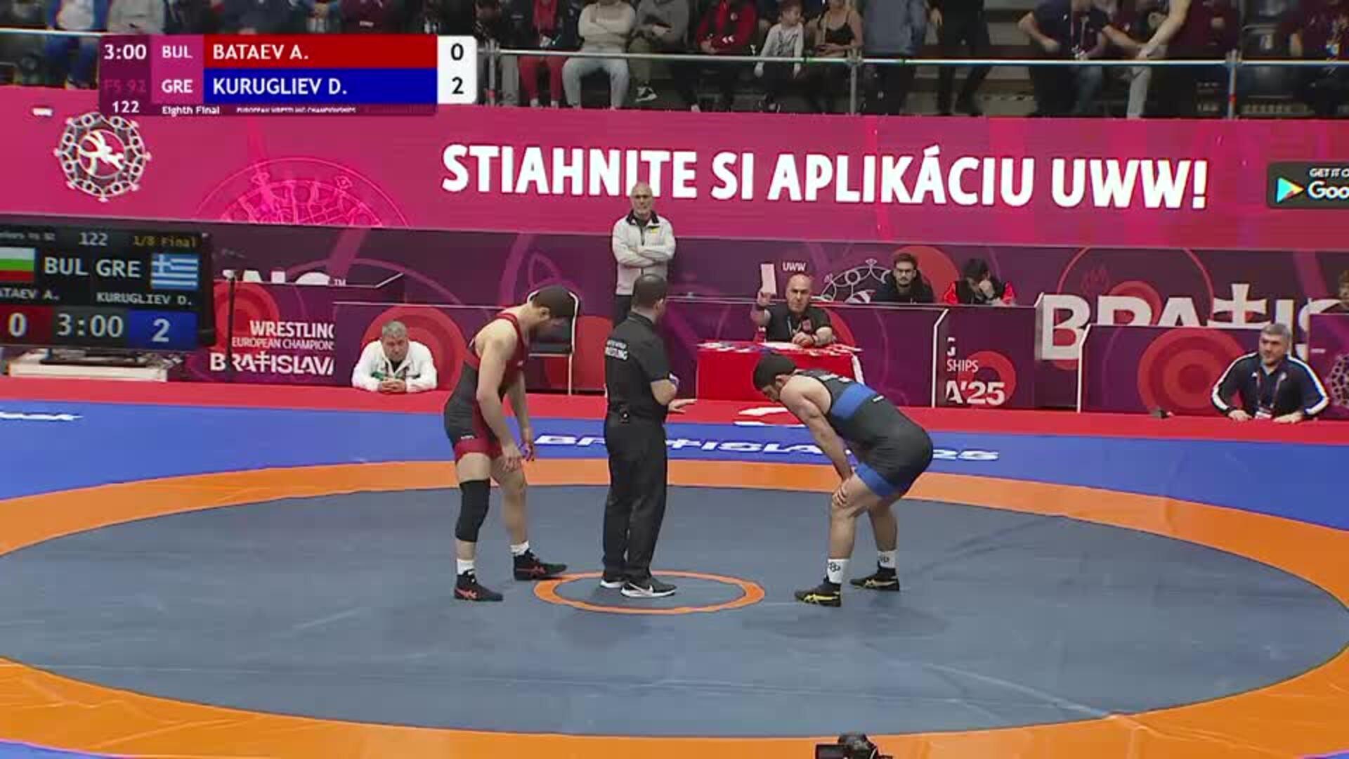 Ahmed Sultanovich BATAEV (BUL) vs. Dauren KURUGLIEV (GRE) | EUROPEAN WRESTLING CHAMPIONSHIPS ...