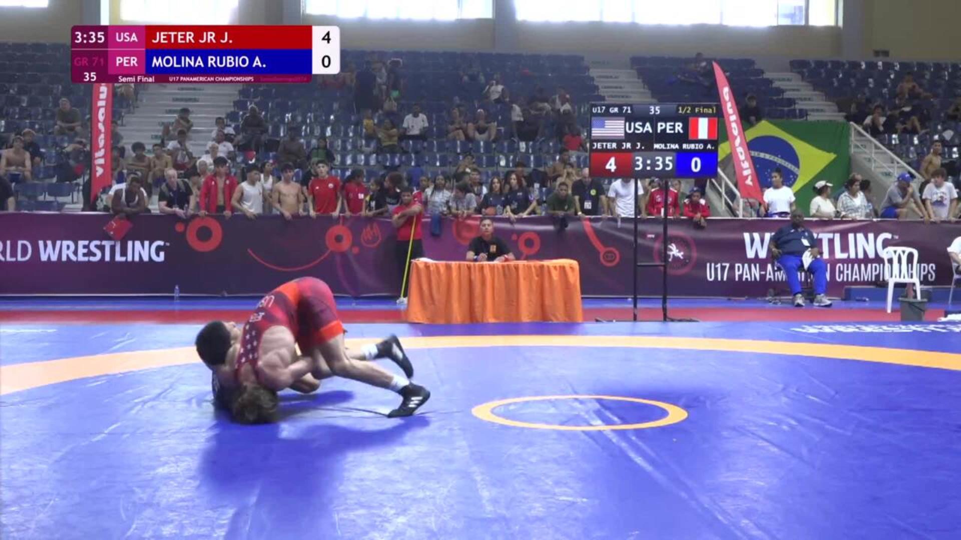 Joseph Dennis JETER JR (USA) vs. Anthony Johao MOLINA RUBIO (PER) | U17 ...