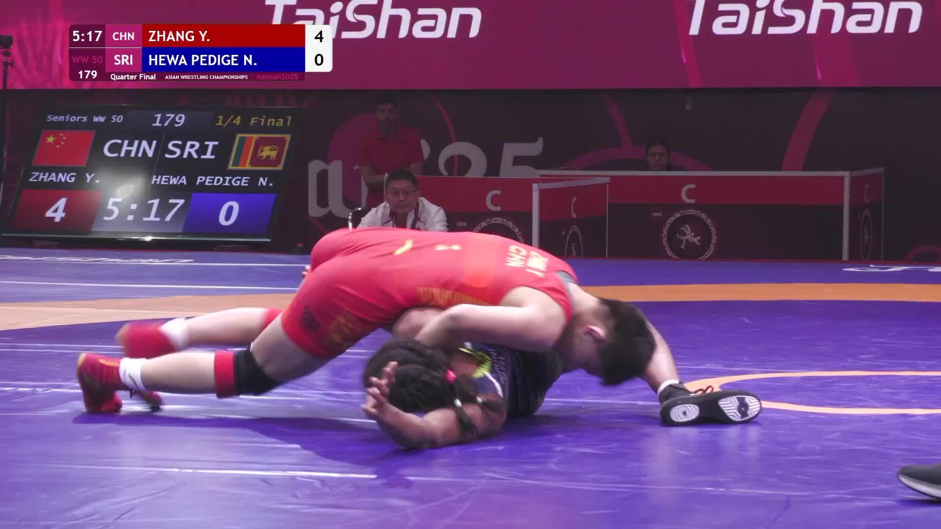 Yu ZHANG (CHN) vs. Nipuni Wasana Darmadasa HEWA PEDIGE (SRI) | ASIAN ...