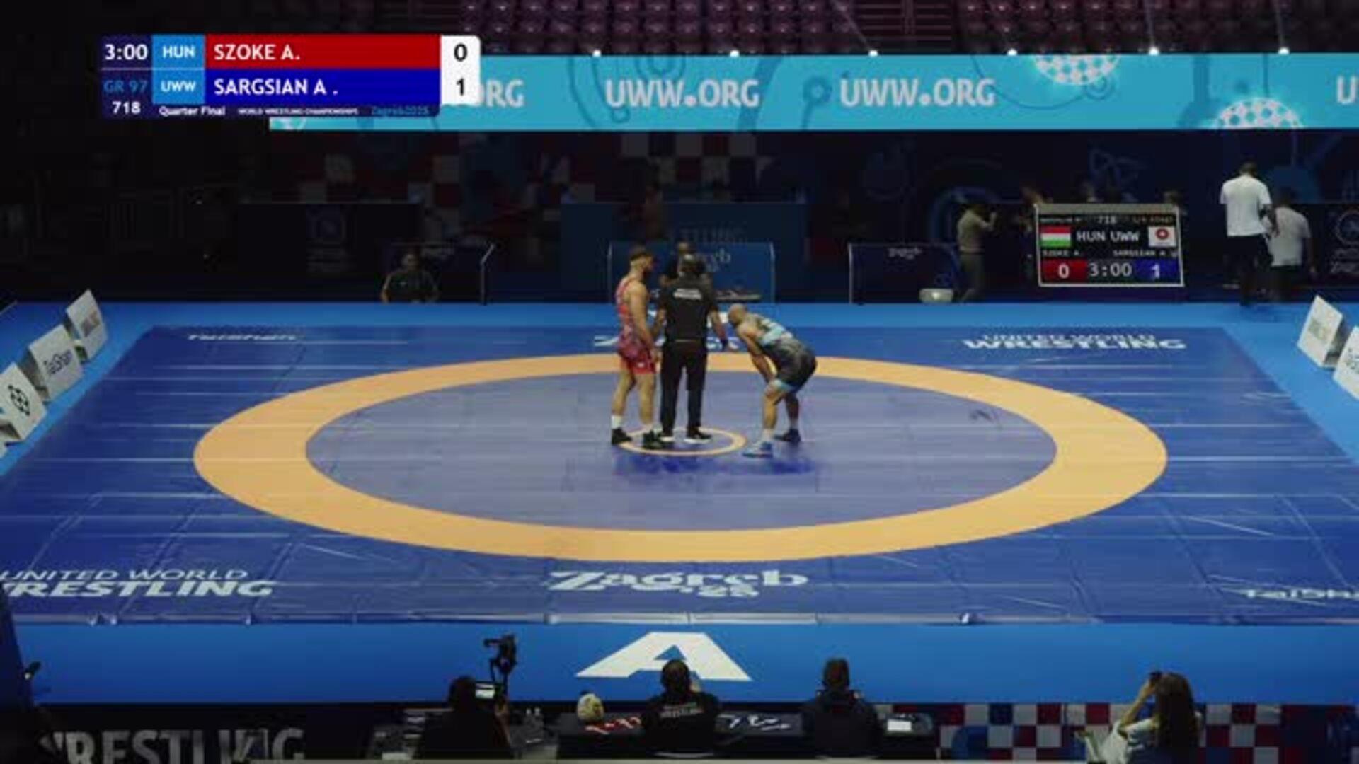 Alex Gergo SZOKE (HUN) vs. Artur SARGSIAN (UWW) | WORLD WRESTLING ...