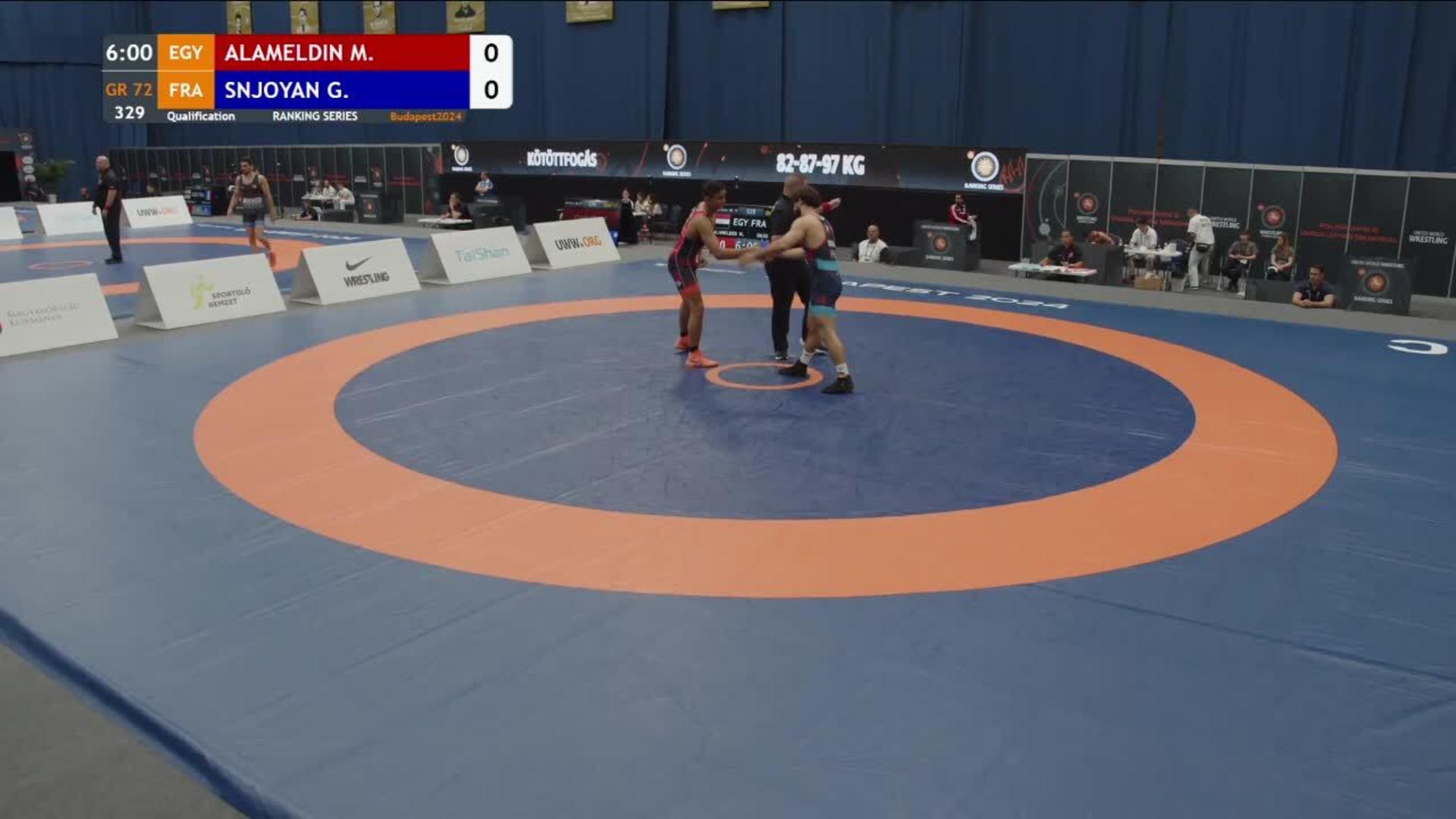 Moustafa Hussein Fathy ALAMELDIN (EGY) vs. Gagik Mishai SNJOYAN (FRA ...