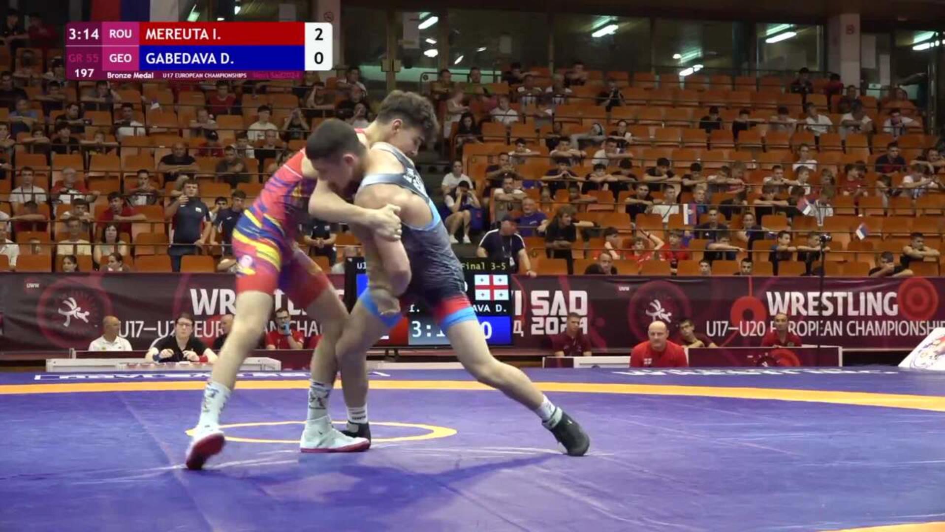 Ionut MEREUTA (ROU) vs. Davit GABEDAVA (GEO) | 2024 U17 & U20 European ...