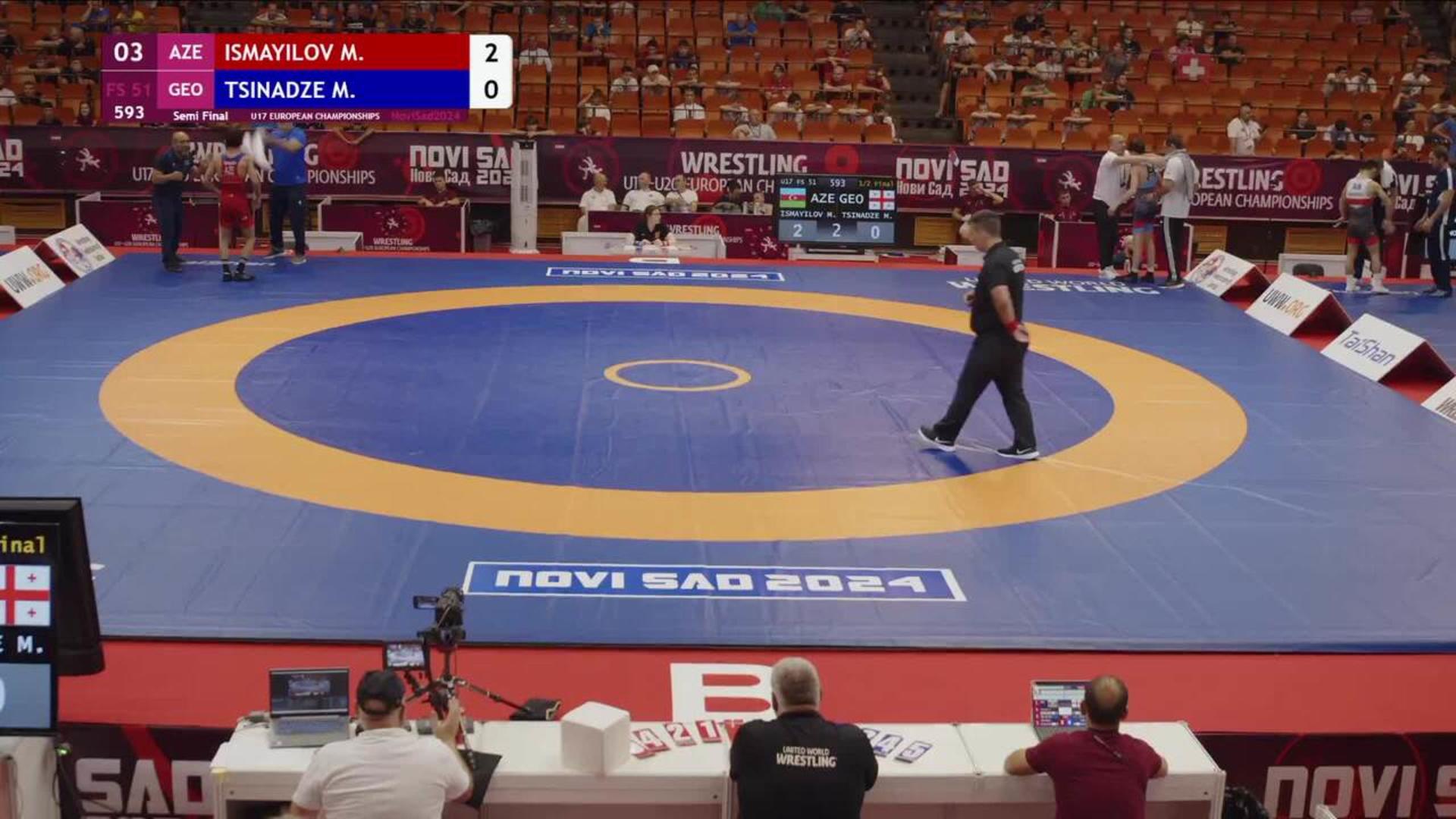 Muhammad ISMAYILOV (AZE) vs. Mate TSINADZE (GEO) | U17 EUROPEAN CHAMPIONSHIPS 2024 | Semi Final ...