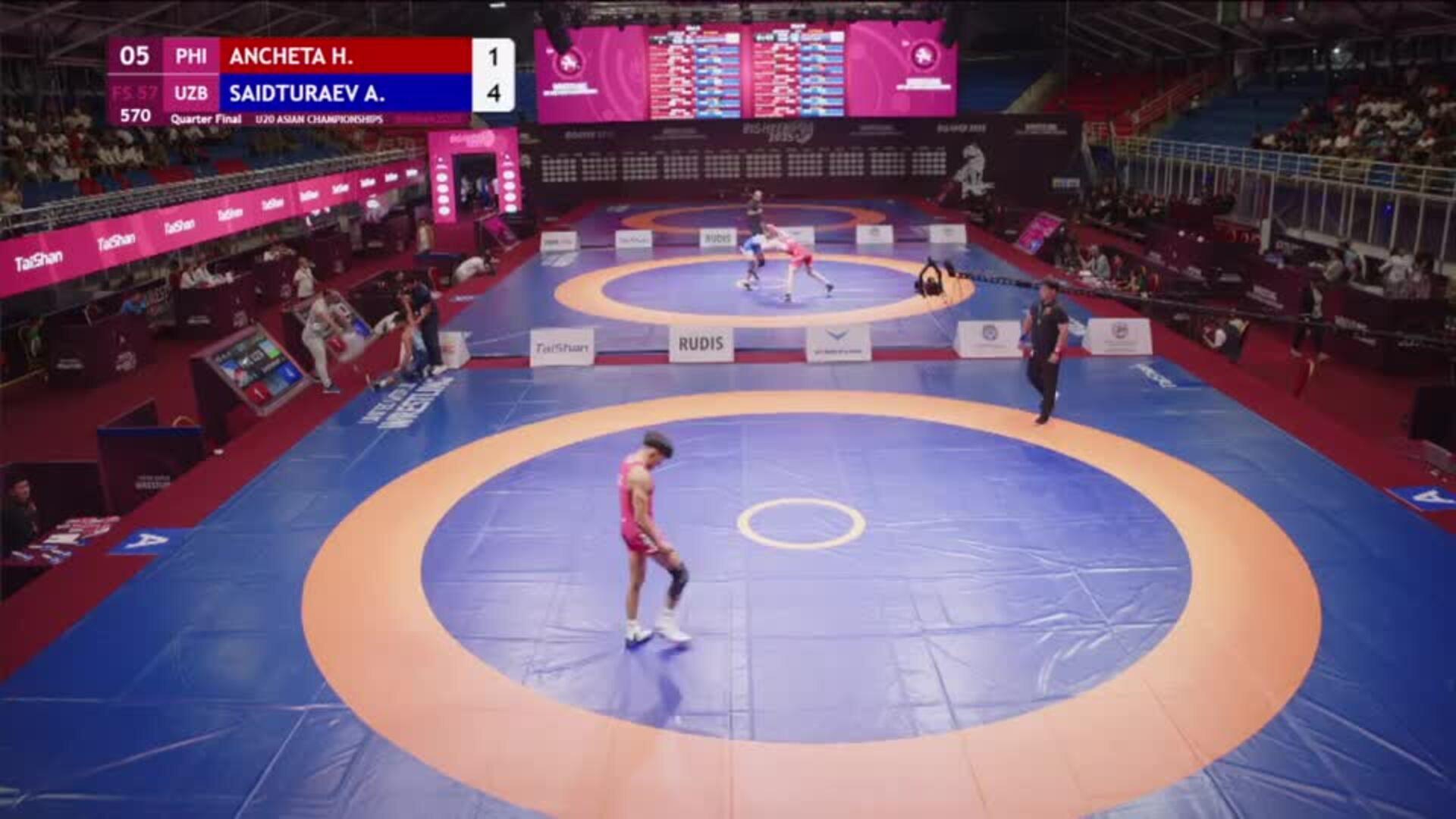 Hayden Tyler Jenter Fan ANCHETA (PHI) vs. Asadbek SAIDTURAEV (UZB ...
