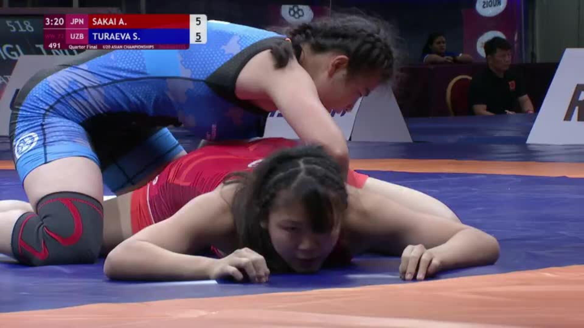 Ai SAKAI (JPN) vs. Saodat TURAEVA (UZB) | U20 ASIAN CHAMPIONSHIPS 2025 | Quarter Final | WW 72Kg