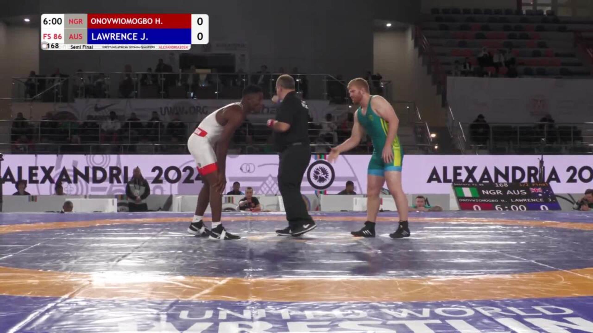 Harrison ONOVWIOMOGBOHWO (NGR) vs. Jayden Alexander LAWRENCE (AUS) | 2024 Seniors African and ...