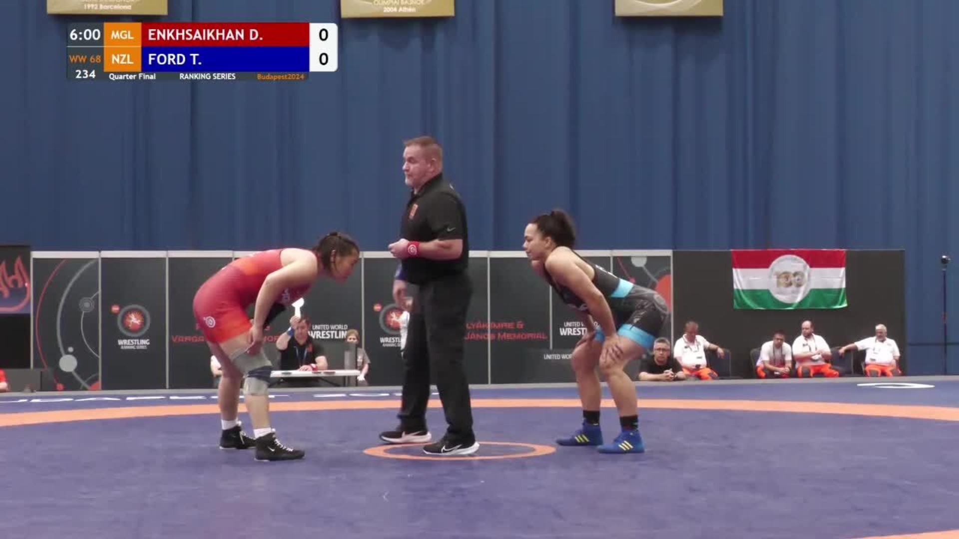 Delgermaa ENKHSAIKHAN (MGL) vs. Tayla Tuahine FORD (NZL) | 2024 2nd ...