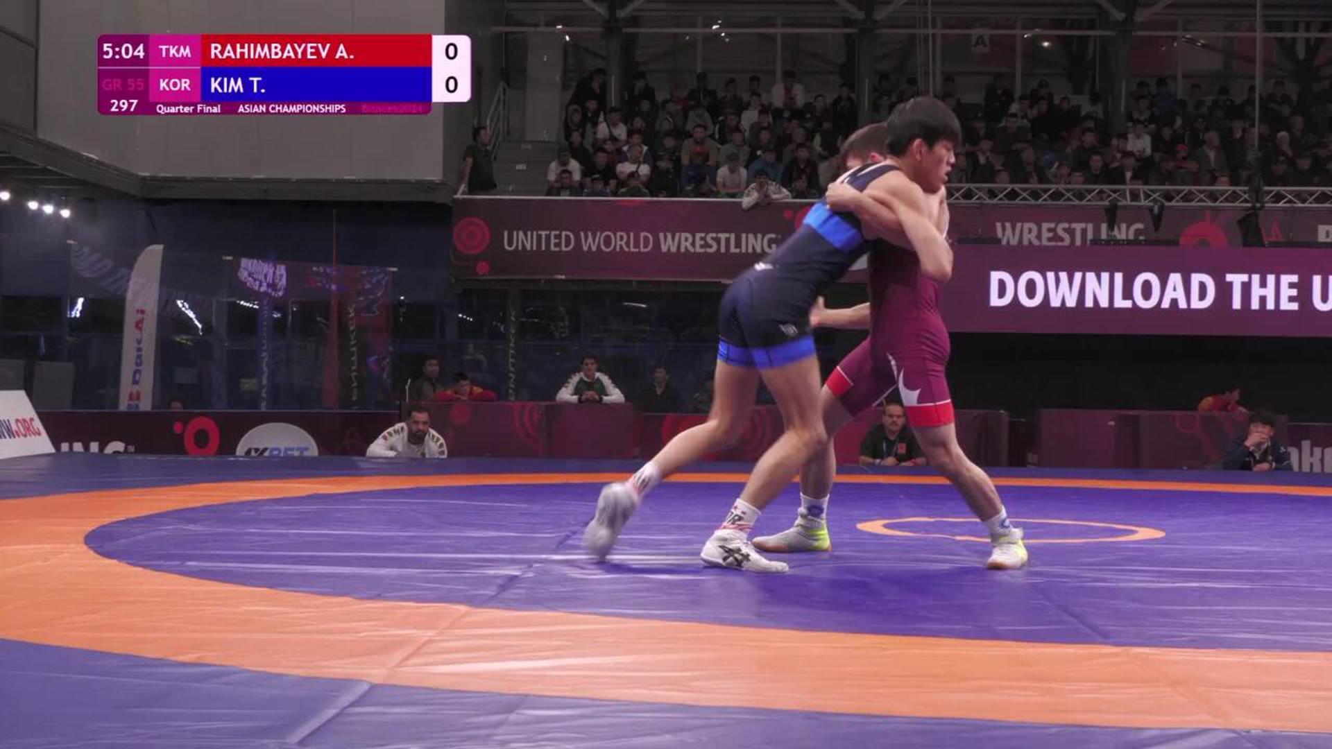 Abduvali RAHIMBAYEV (TKM) vs. Taemin KIM (KOR) | 2024 Seniors Asian ...
