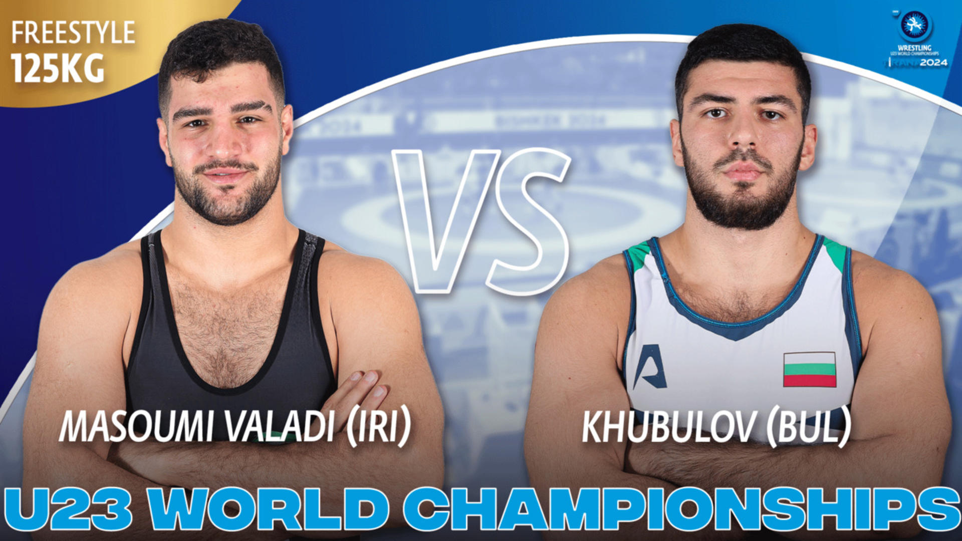 Amirreza Fardin MASOUMI VALADI (IRI) vs. Alen KHUBULOV (BUL) | 2024 U23 ...