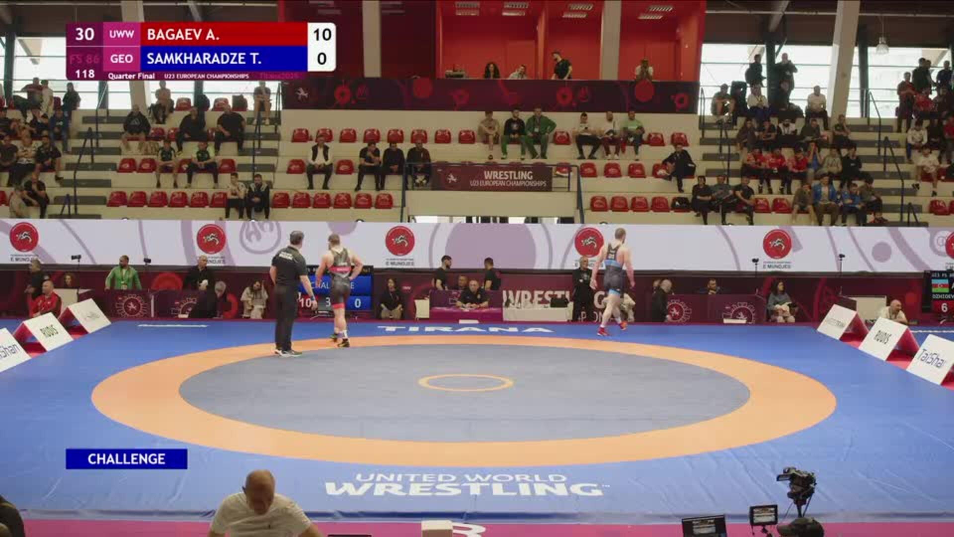 Arslan BAGAEV (UWW) vs. Tornike SAMKHARADZE (GEO) | U23 EUROPEAN ...