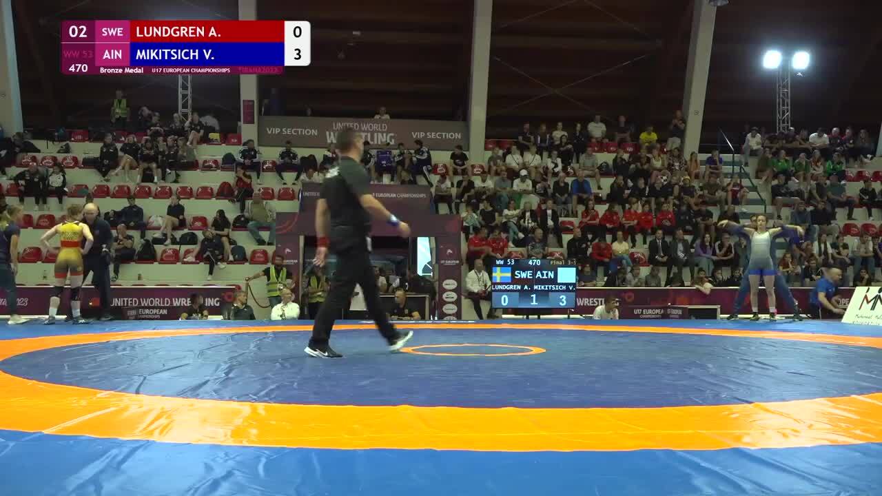 Bronze Medal • WW 53Kg • Agnes Lova LUNDGREN (SWE) vs. Valeryia ...