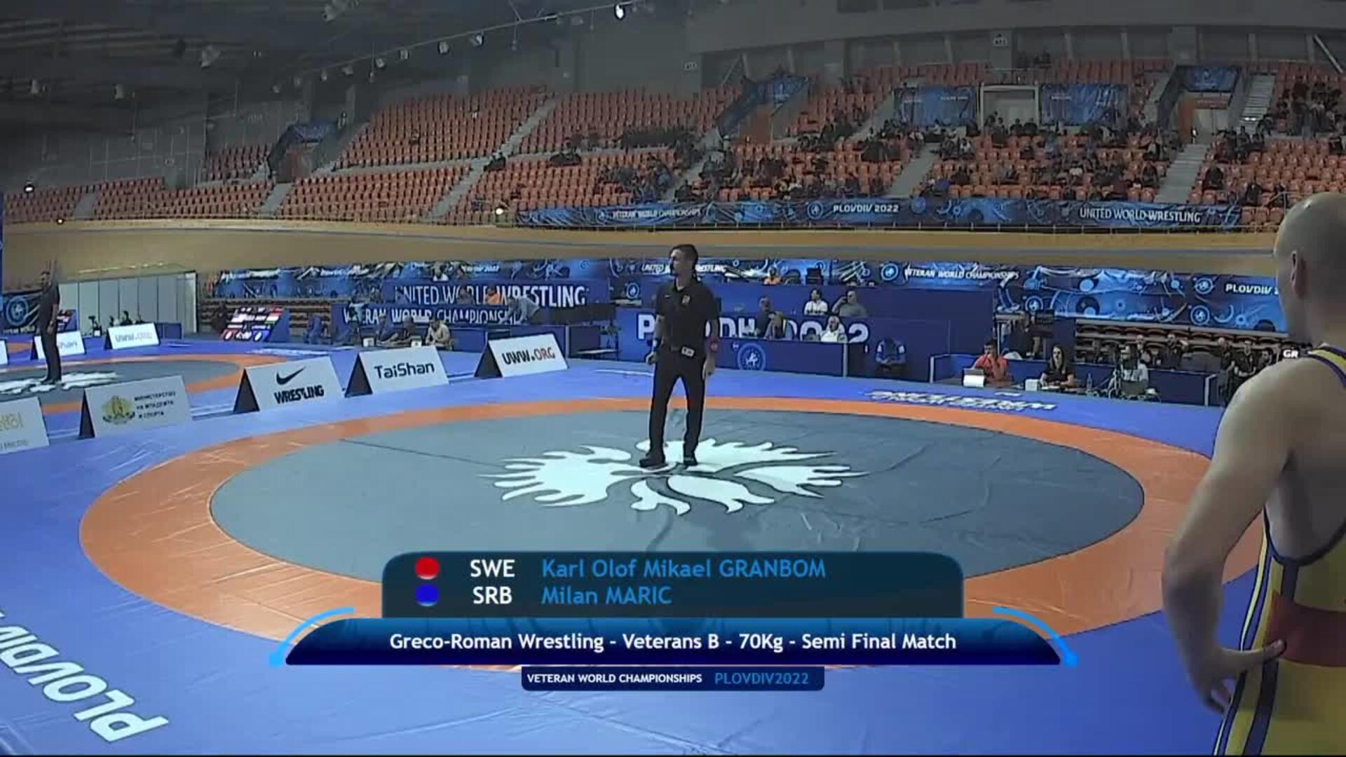 Semi Final • GR 70Kg • Karl Olof Mikael GRANBOM (SWE) vs. Milan MARIC (SRB)