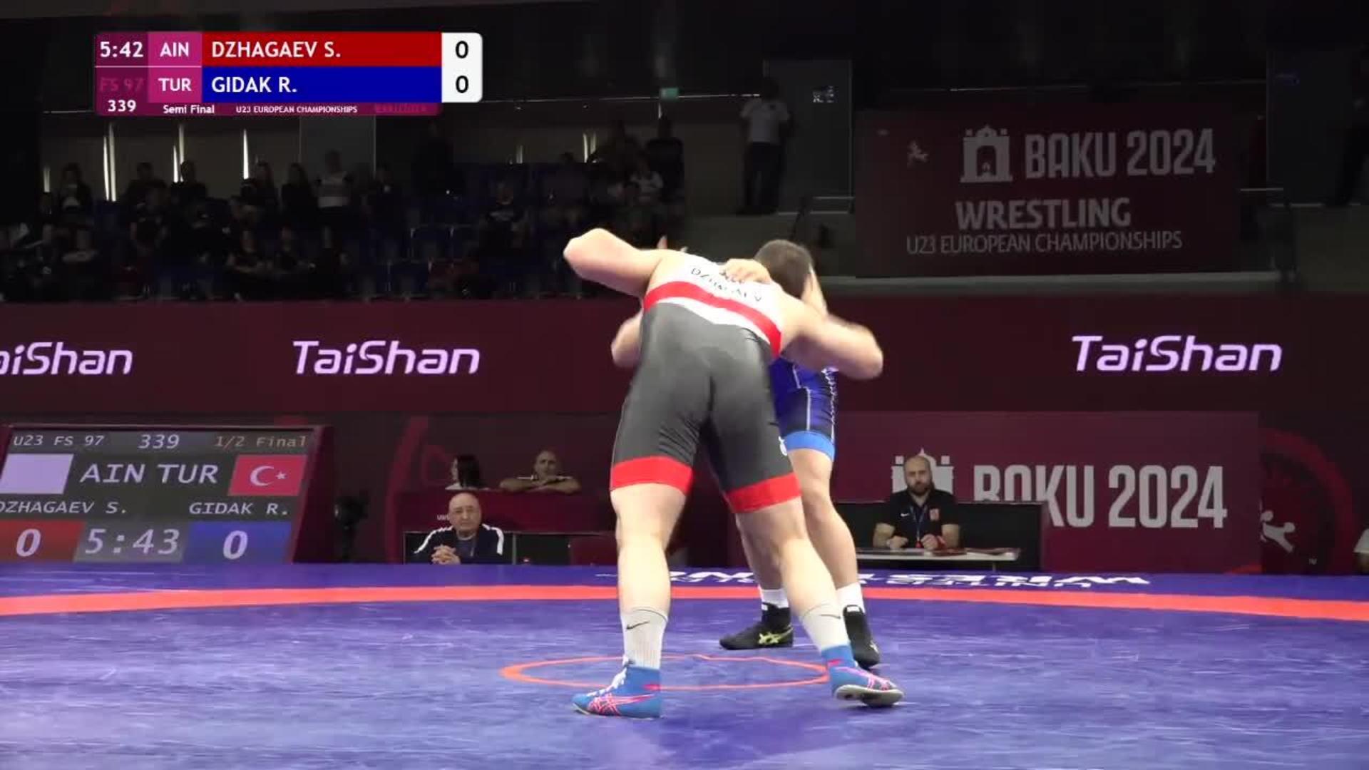 Soslan DZHAGAEV (AIN) vs. Rifat Eren GIDAK (TUR) | U23 EUROPEAN ...