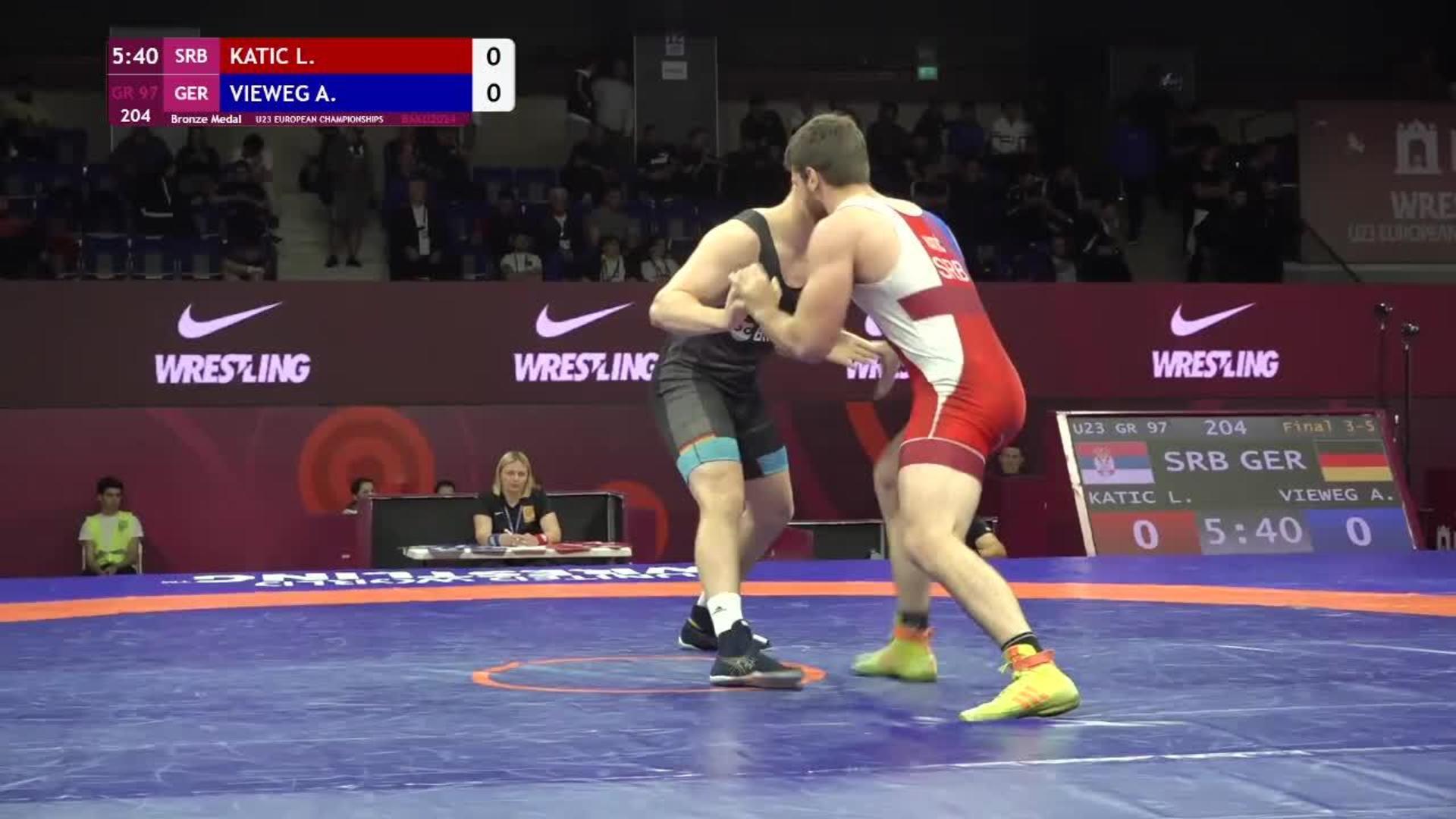 Luka KATIC (SRB) vs. Anton Erich VIEWEG (GER) | U23 EUROPEAN ...