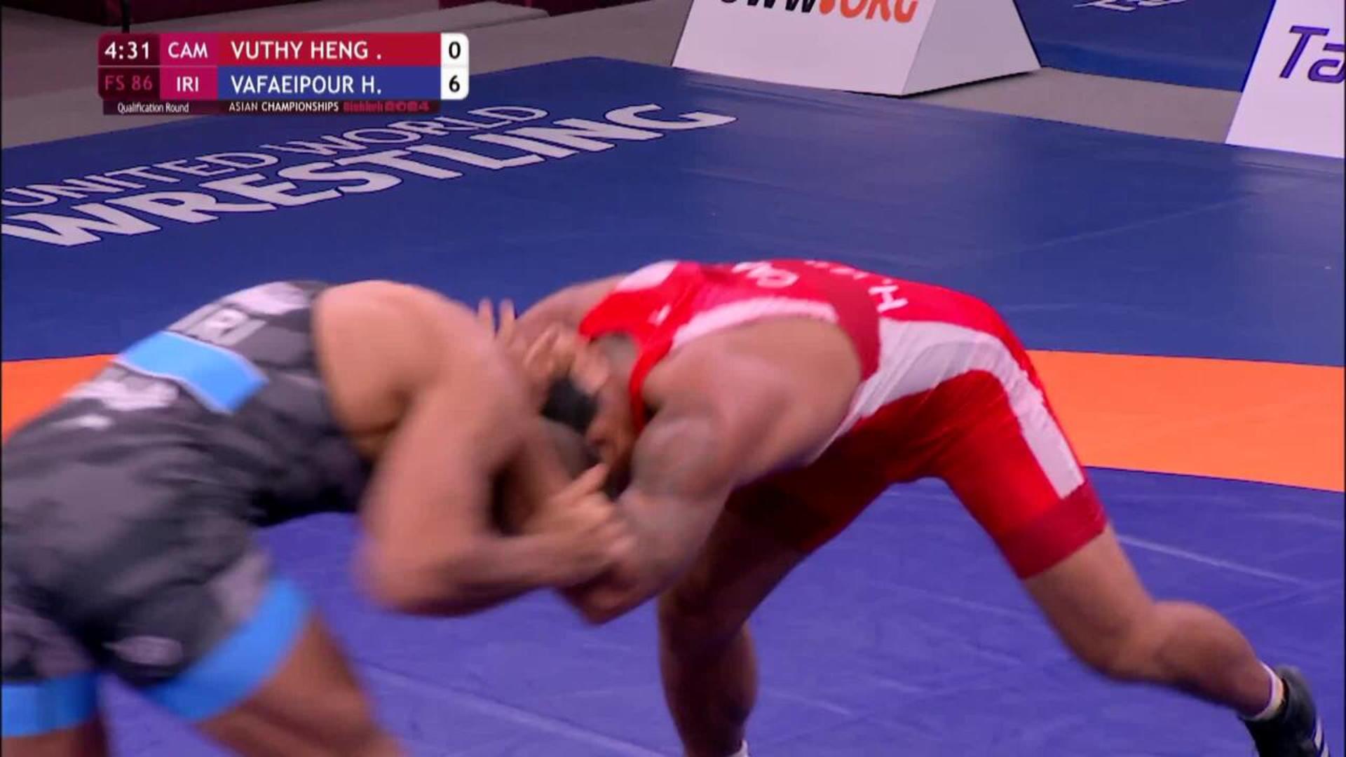 VUTHY HENG (CAM) vs. Hadi Bakhtiar VAFAEIPOUR (IRI) | 2024 Seniors Asian Championships ...