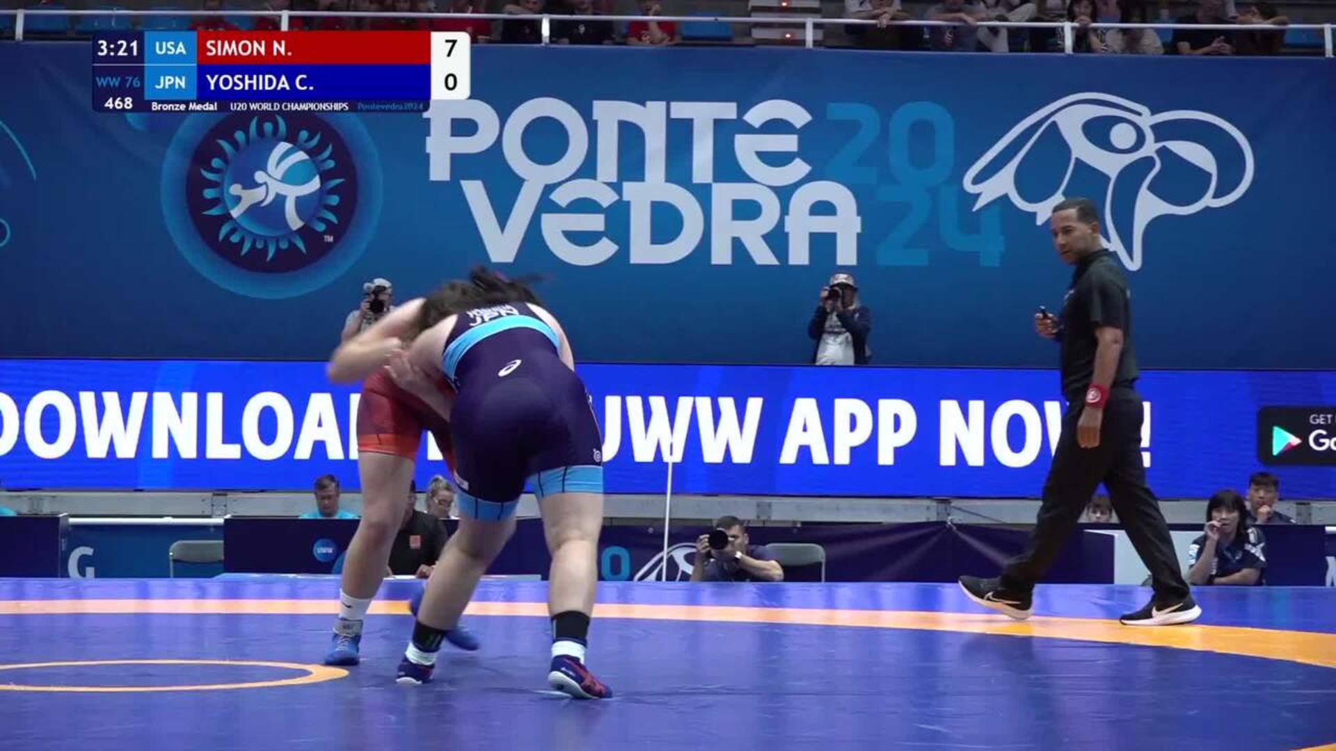 Naomi Lee SIMON (USA) vs. Chisato YOSHIDA (JPN) | U20 World Championships 2024 | Bronze Medal ...