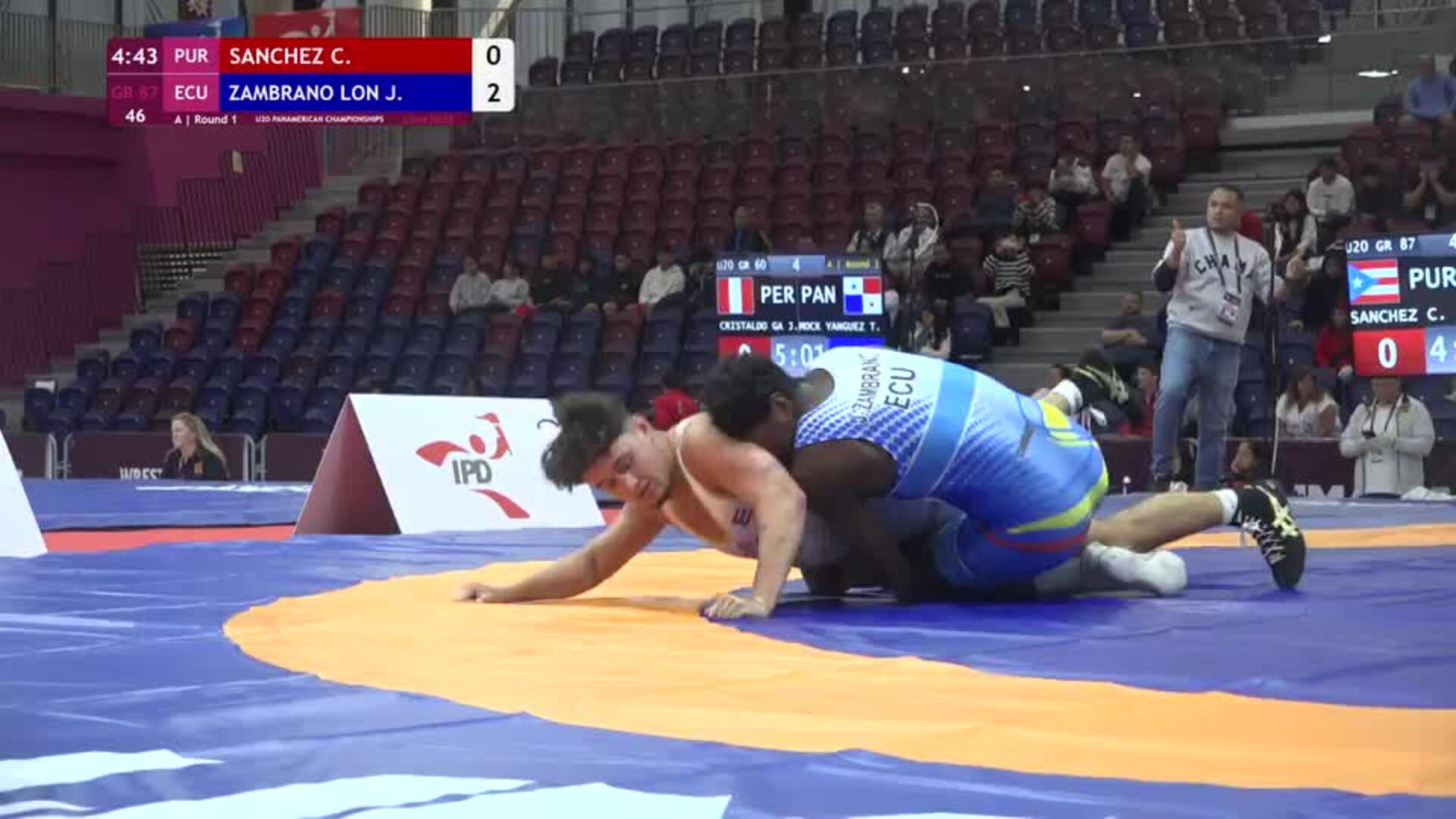 Christopher Luis SANCHEZ (PUR) vs. Jean Carlos ZAMBRANO LONGAS (ECU) | U20 PANAMERICAN ...