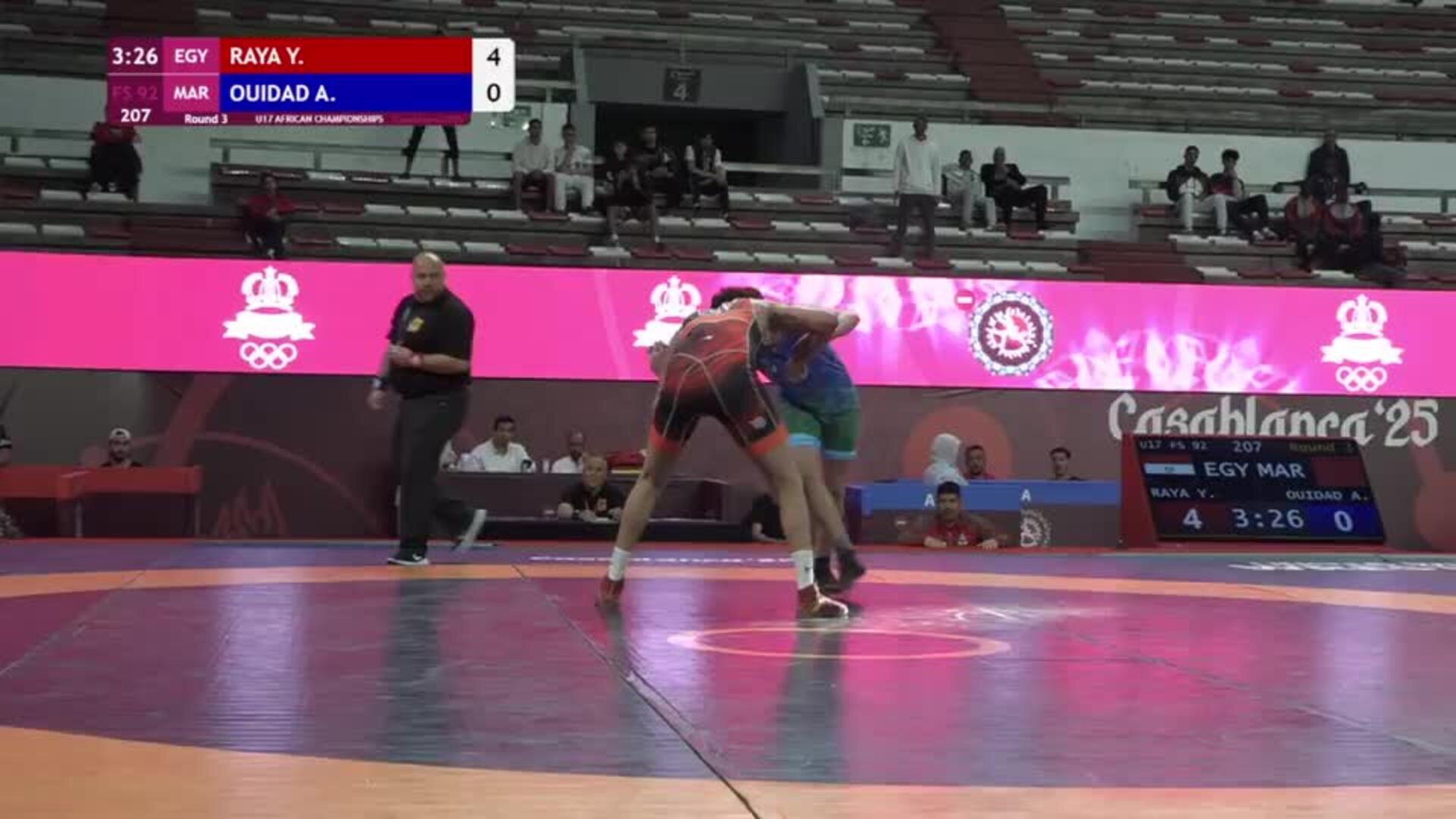 Youssef Waled Elmetwaly Ali RAYA (EGY) vs. Ali OUIDAD (MAR) | U17 ...