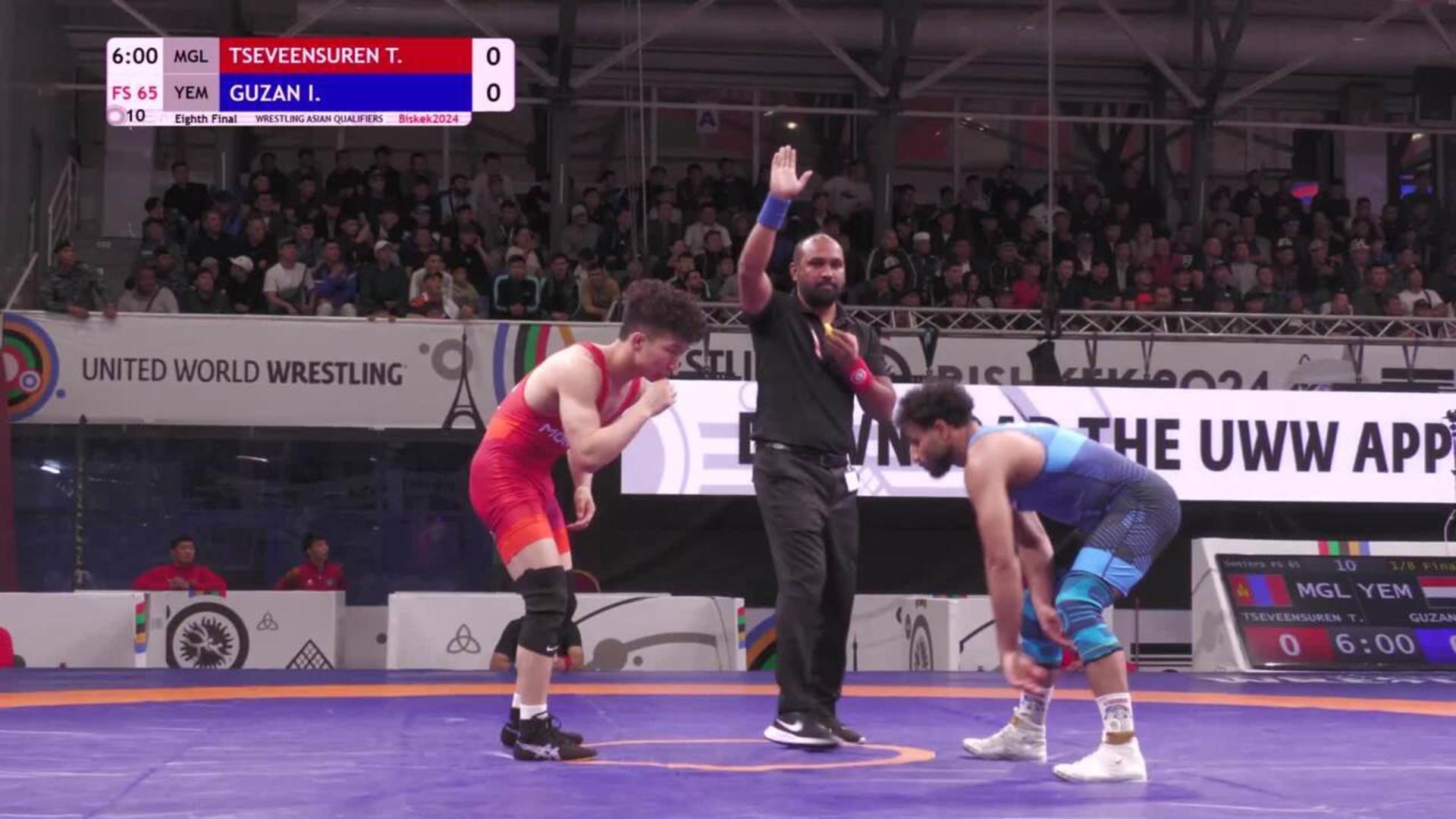 Tsogbadrakh TSEVEENSUREN (MGL) vs. Ibrahim Abdullah GUZAN (YEM) | 2024 ...