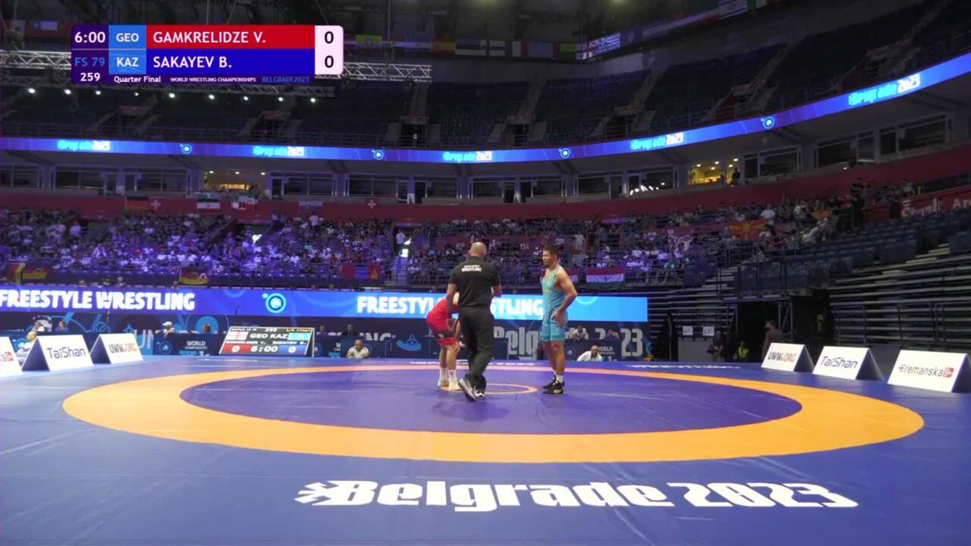 Vladimeri GAMKRELIDZE (GEO) vs. Bolat SAKAYEV (KAZ) | Seniors World ...