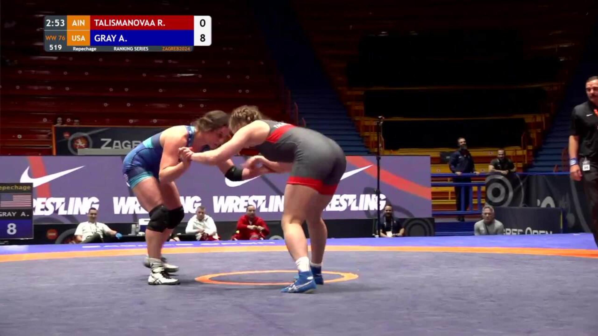 Rita TALISMANOVAAA (AIN) vs. Adeline GRAY (USA) | Seniors Ranking Series 2024 | Repechage | WW 76Kg
