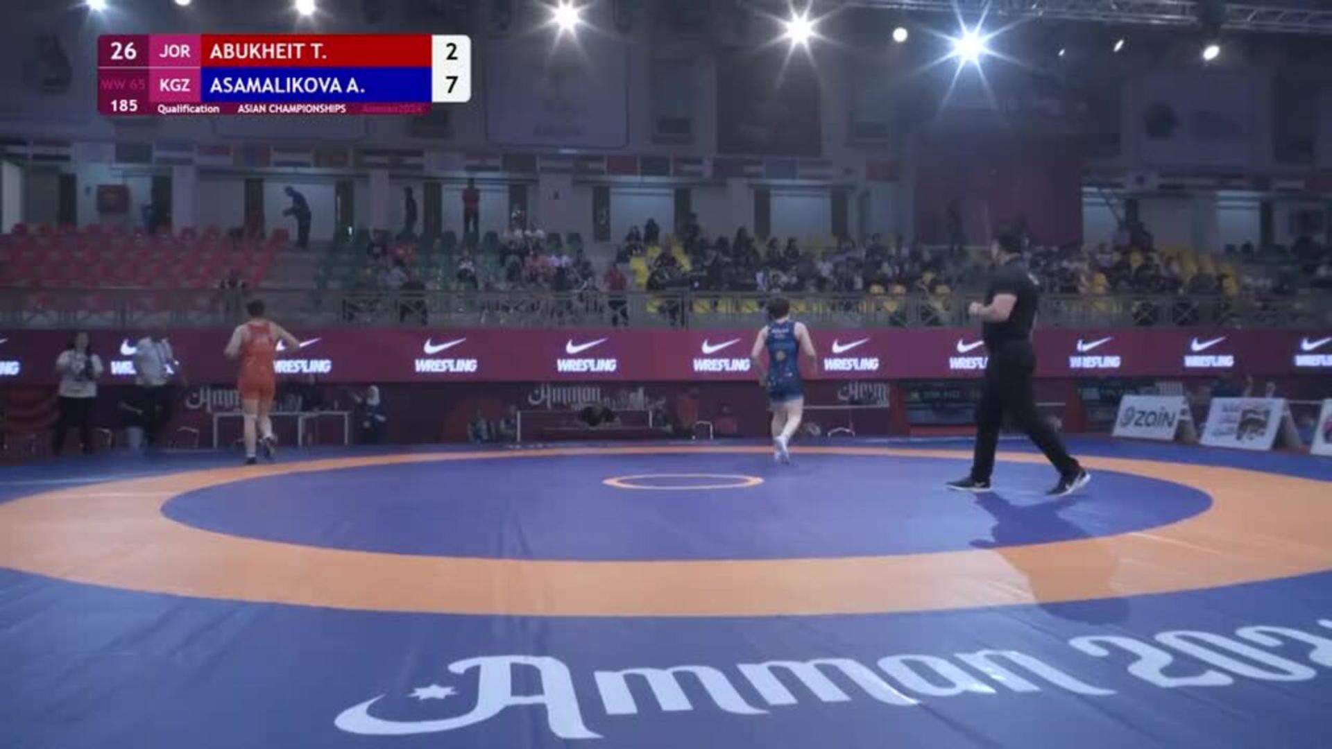 Tala Jawad Hamad ABUKHEIT (JOR) vs. Aiana ASAMALIKOVA (KGZ) | ASIAN CHAMPIONSHIPS 2024 ...