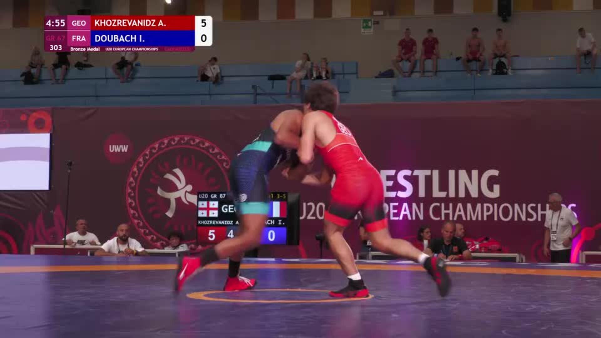 Anri KHOZREVANIDZE (GEO) vs. Ilian DOUBACH (FRA) | U20 EUROPEAN CHAMPIONSHIPS 2025 | Bronze ...