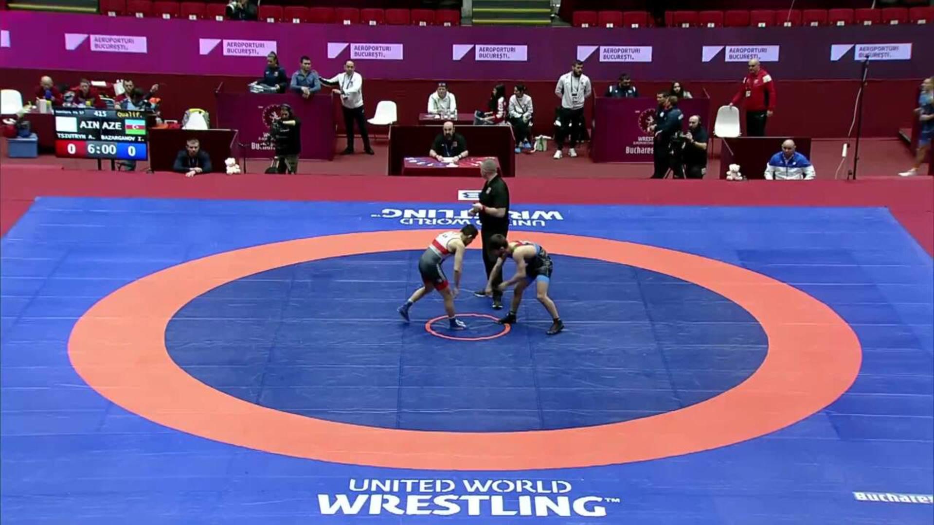 Aryan TSIUTRYN (AIN) vs. Islam BAZARGANOV (AZE) | 2024 Seniors European ...