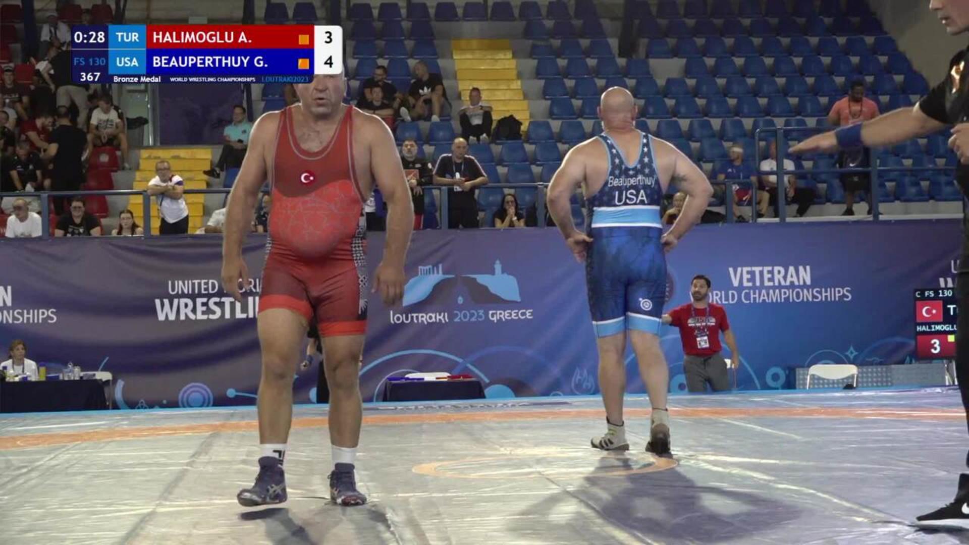 Aydin HALIMOGLU (TUR) vs. Gabriel Armand BEAUPERTHUY (USA) | WORLD WRESTLING CHAMPIONSHIPS 2023 ...