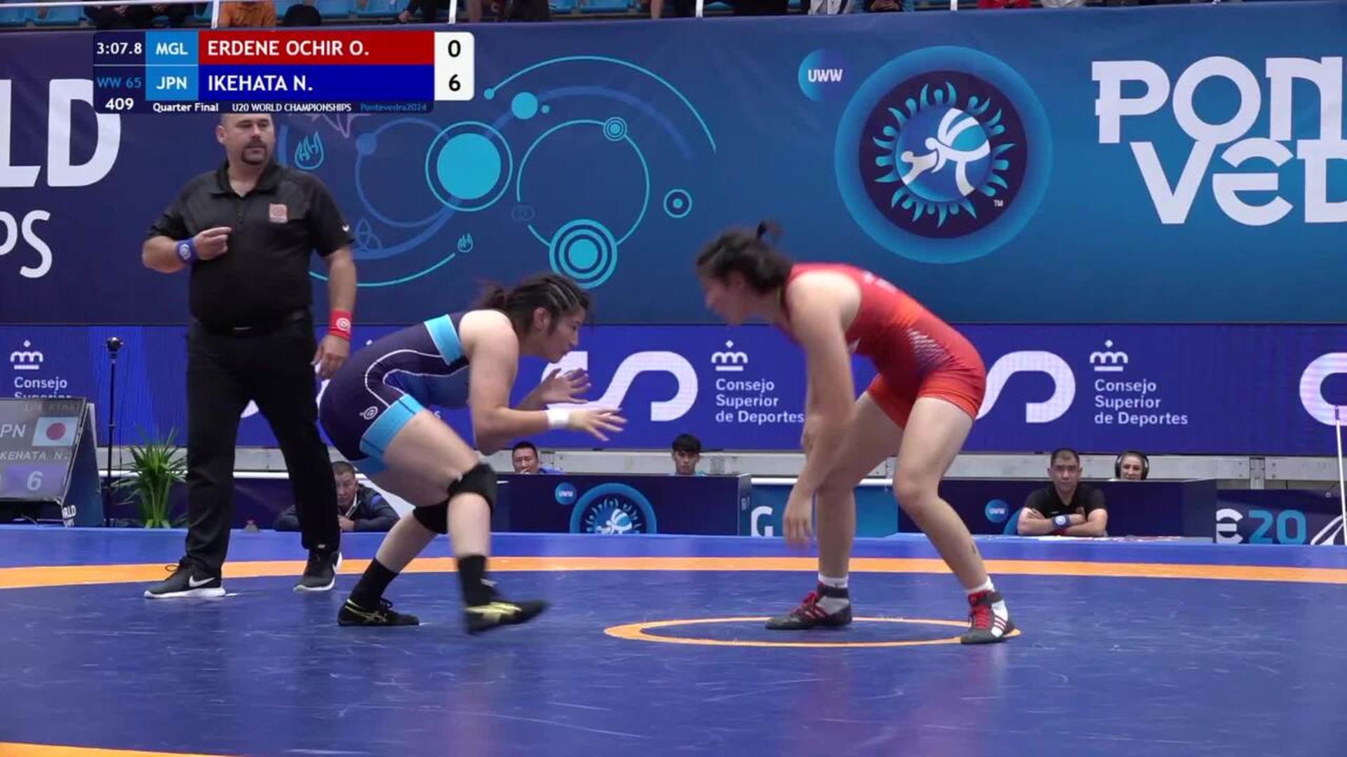 Odgerel ERDENE OCHIR (MGL) vs. Nana IKEHATA (JPN) | U20 World ...