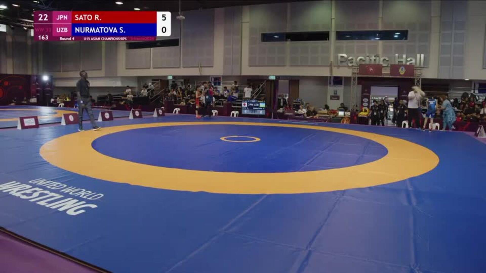 Rio SATO (JPN) vs. Solikha NURMATOVA (UZB) | U15 ASIAN CHAMPIONSHIPS 2024 | Round 4 | WW 33Kg