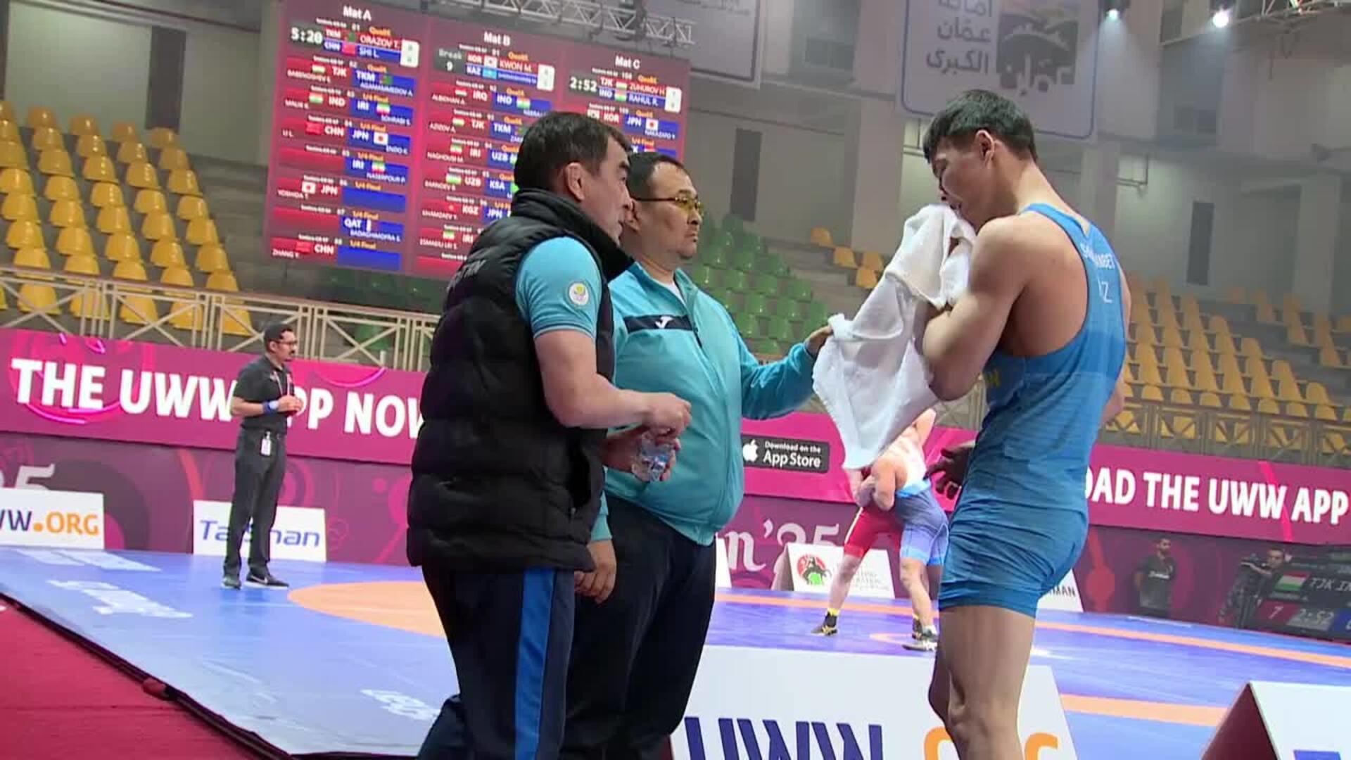 Minseong KWON (KOR) vs. Meirzhan SHERMAKHANBET (KAZ) | ASIAN WRESTLING CHAMPIONSHIPS 2025 ...