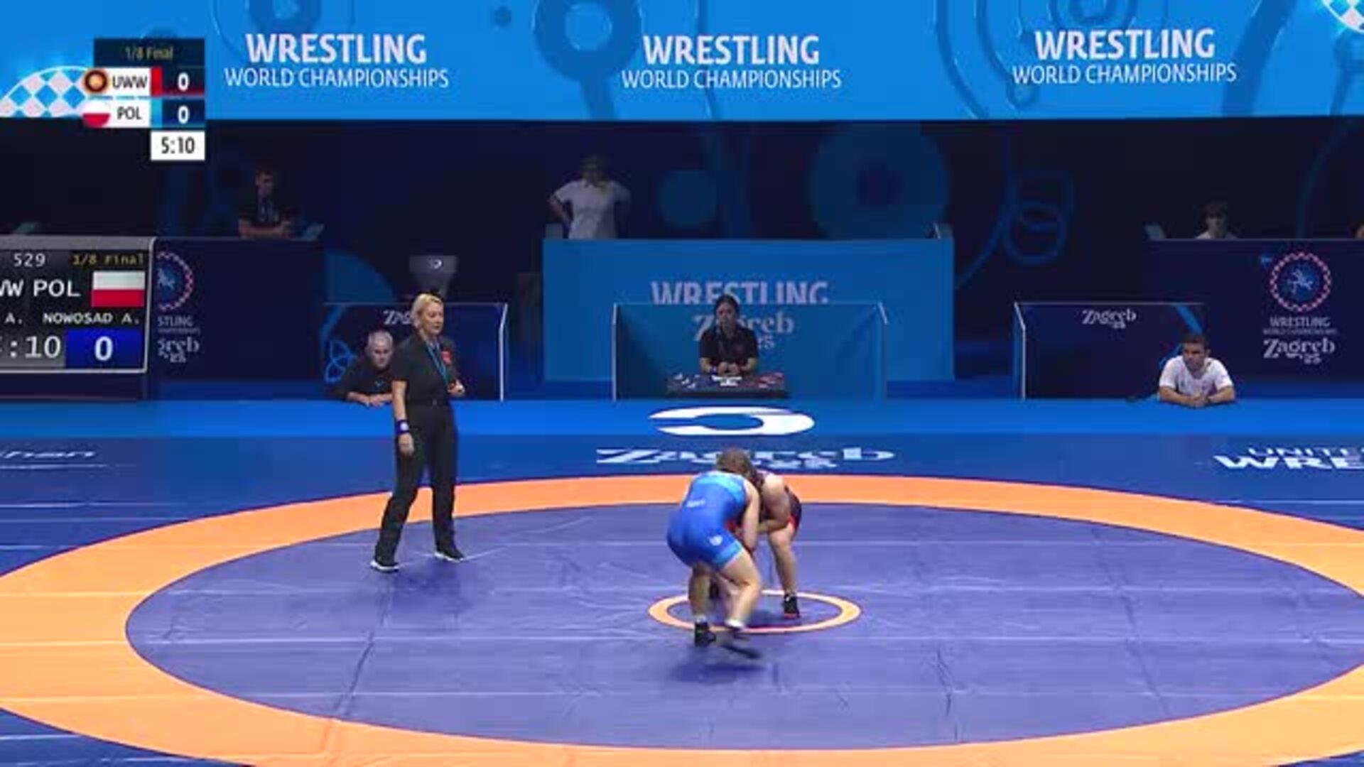 Amina TANDELOVA (UWW) vs. Alicja NOWOSAD (POL) | WORLD WRESTLING ...