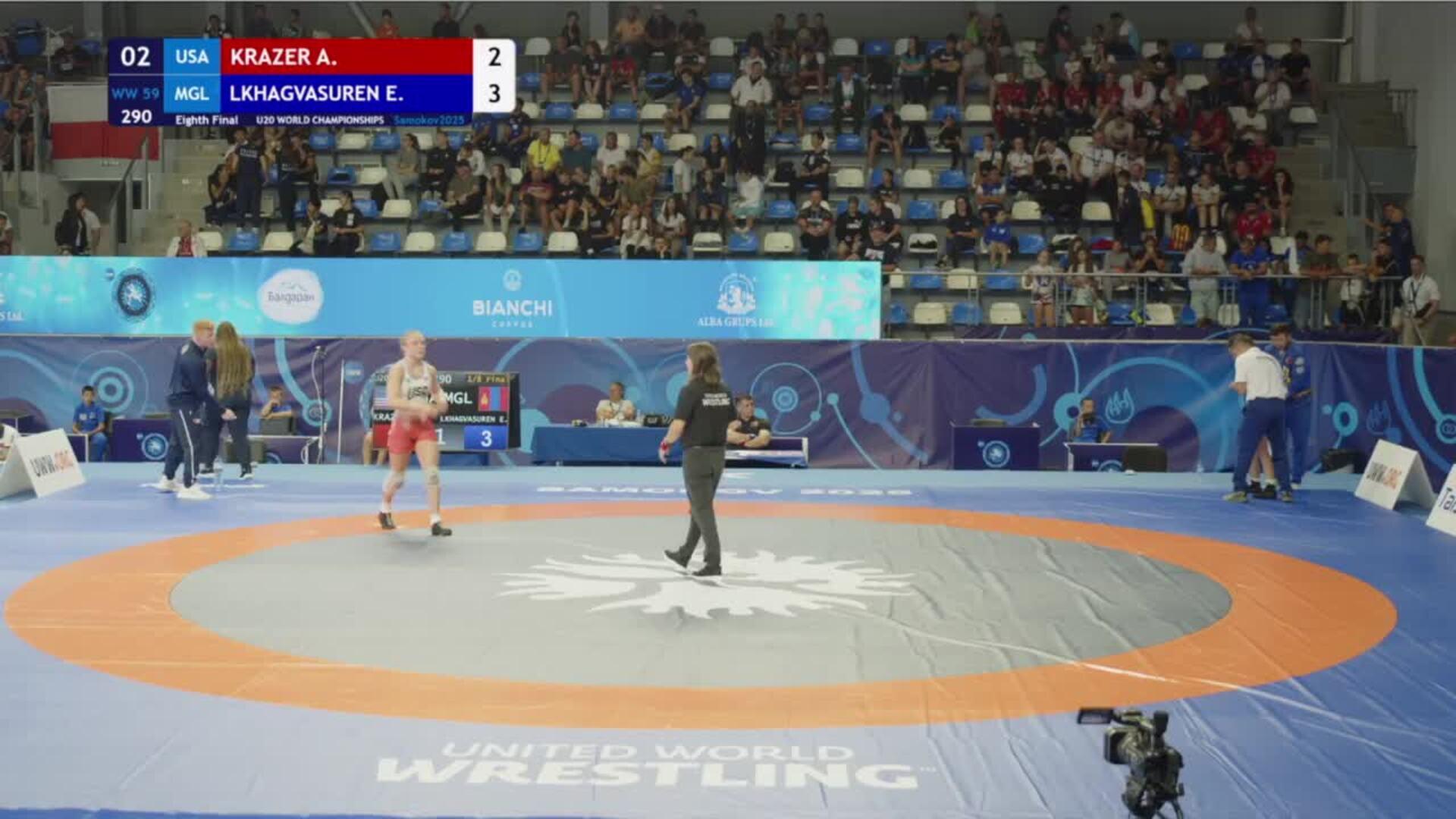 Aubre Elizabeth KRAZER (USA) vs. Erdenebolor LKHAGVASUREN (MGL) | U20 ...