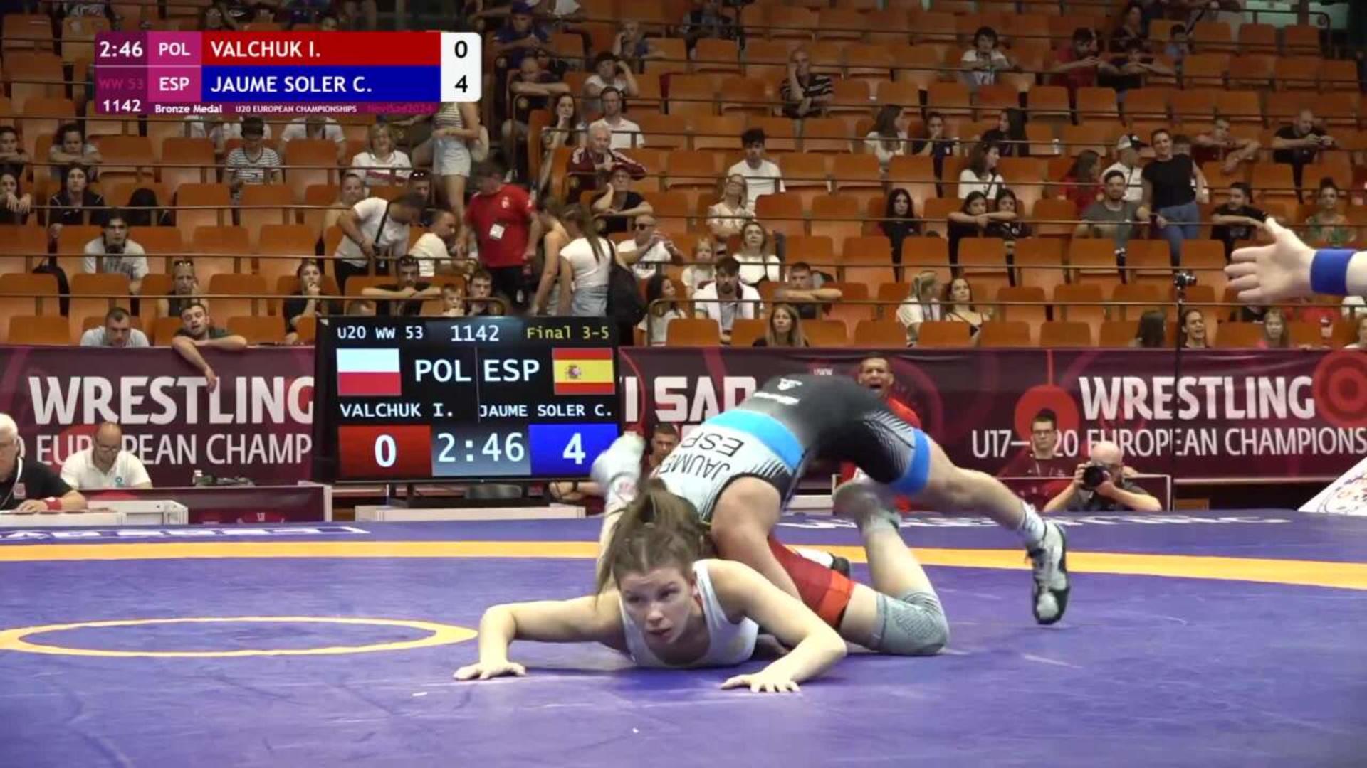 Ilona VALCHUK (POL) vs. Carla JAUME SOLER (ESP) | U20 EUROPEAN ...