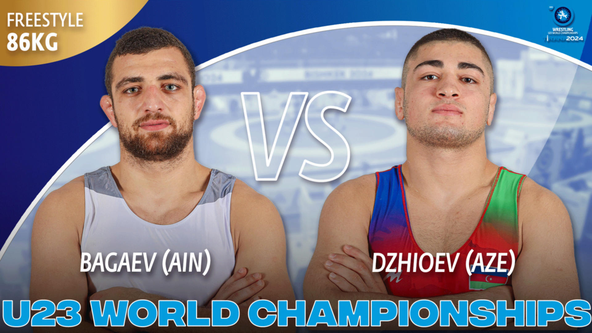 Arslan BAGAEV (AIN) vs. Arsenii DZHIOEV (AZE) | 2024 U23 World Championships | Gold Medal | FS 86Kg
