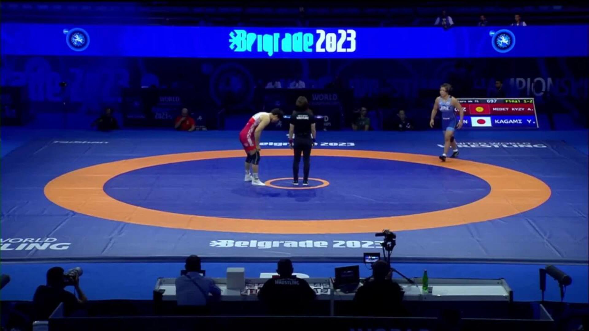 Aiperi MEDET KYZY (KGZ) vs. Yuka KAGAMI (JPN) | Seniors World Championships 2023 | Gold Medal ...