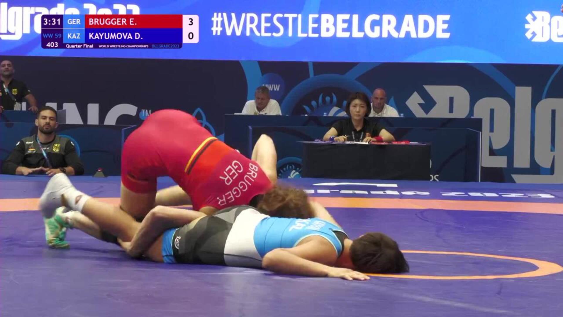 Elena Heike BRUGGER (GER) vs. Diana KAYUMOVA (KAZ) | Seniors World ...