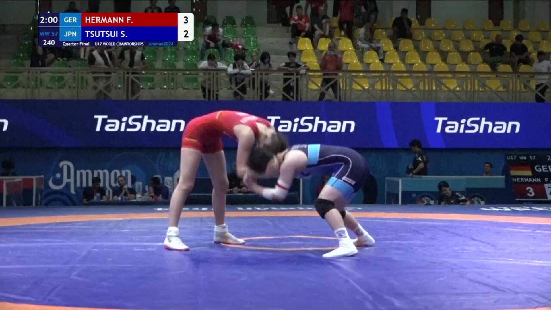 Feenja Magdalena HERMANN (GER) vs. So TSUTSUI (JPN) | U17 WORLD CHAMPIONSHIPS 2024 | Quarter ...