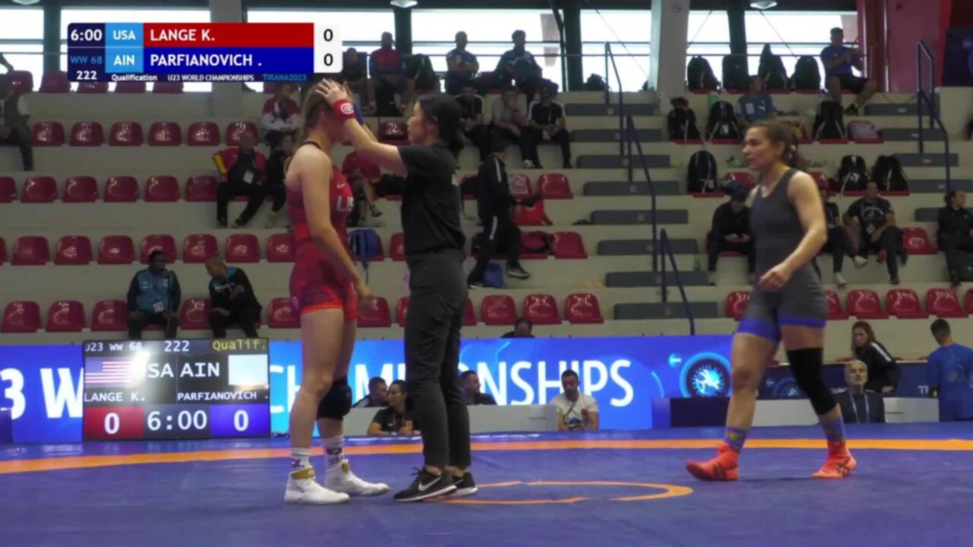 Katerina Sheila LANGE (USA) vs. Vusala PARFIANOVICH (AIN) | U23 World ...