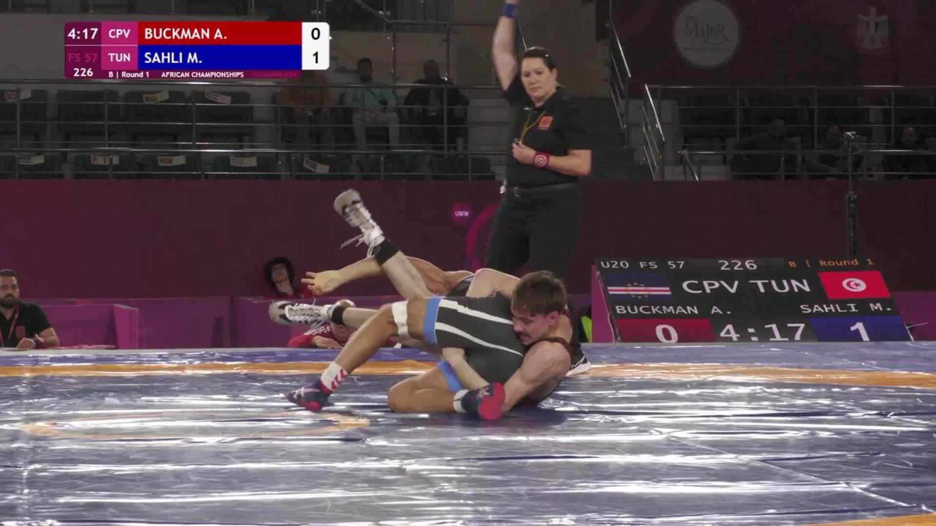 Alexander Joseph BUCKMAN (CPV) vs. Mokbel SAHLI (TUN) | AFRICAN ...
